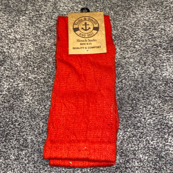 Intimates & Sleepwear | Nwt Red Slouch Socks | Poshmark